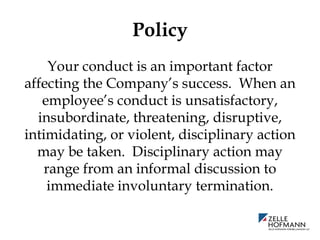 Employee Discipline.PPTX | Free Download