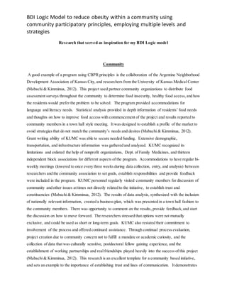 S.Banjoff BDI Logic Model 2.0 | DOCX