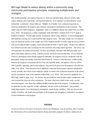 S.Banjoff BDI Logic Model 2.0 | DOCX