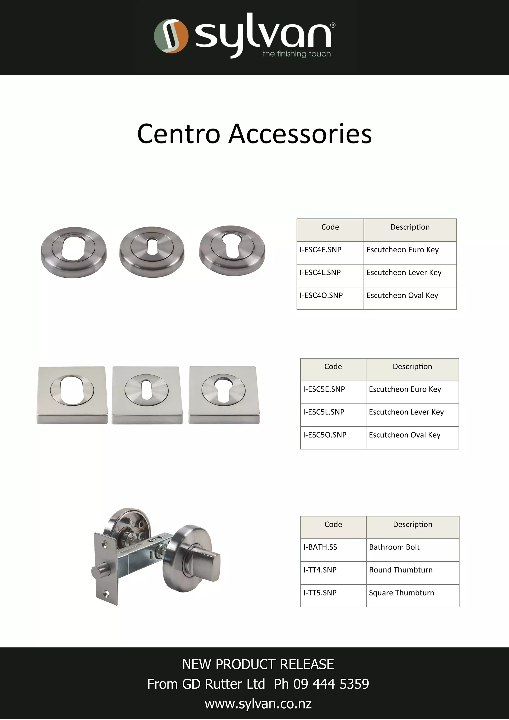 Centro Lever handles and accessories | PDF