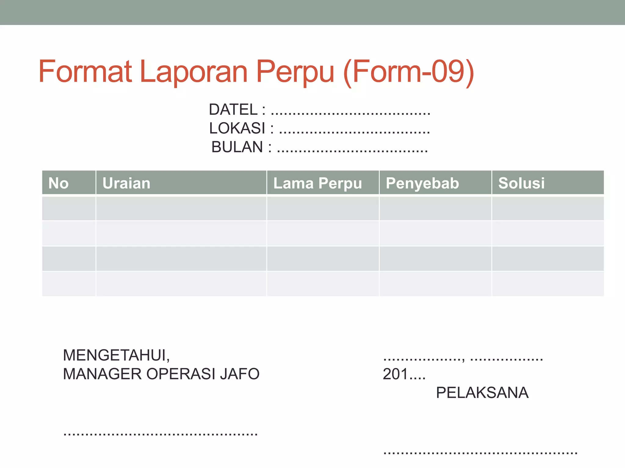 Kd 9 menerapkan prosedur administrasi dan pelaporan jaringan fo | PPT