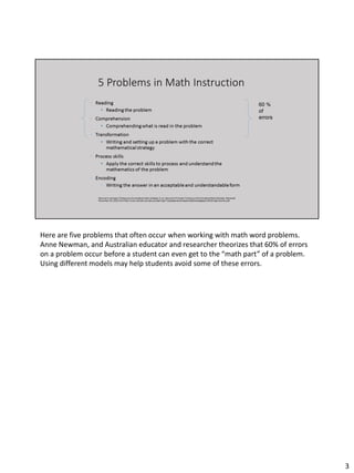 Bar Modeling in Math Instruction | PDF