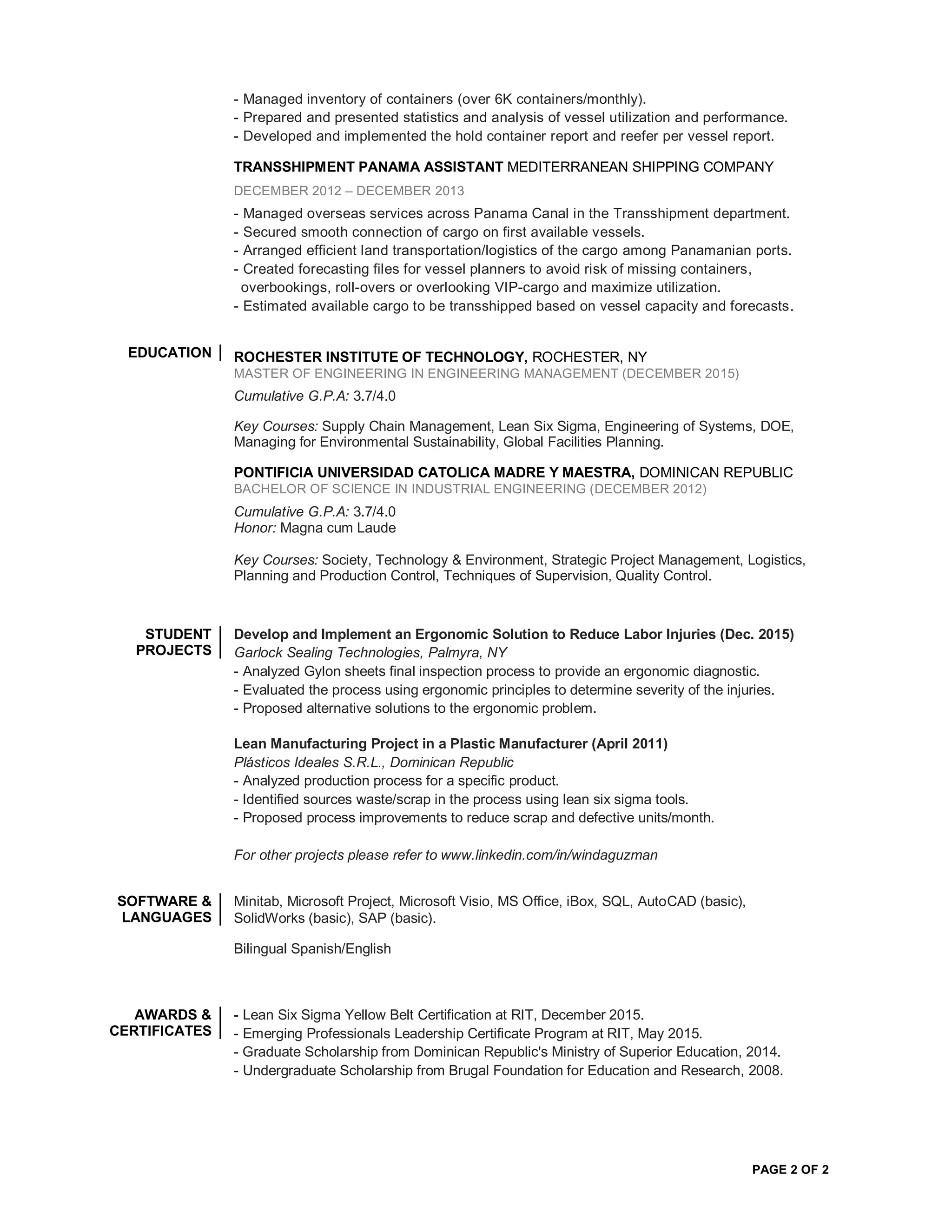 Winda Guzman Resume | PDF