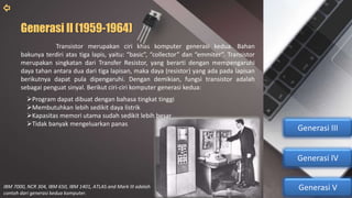 Perkembangan Komputer dari generasi ke generasi lengkap | PPTX