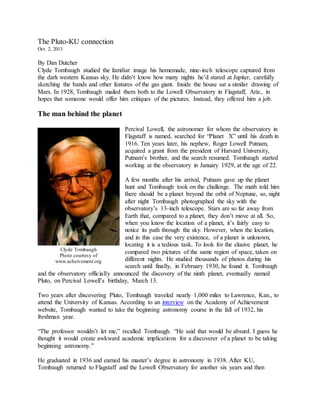 The Pluto-KU connection | DOCX