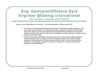 Adrian Erett Geologist Portfolio 2016 | PDF