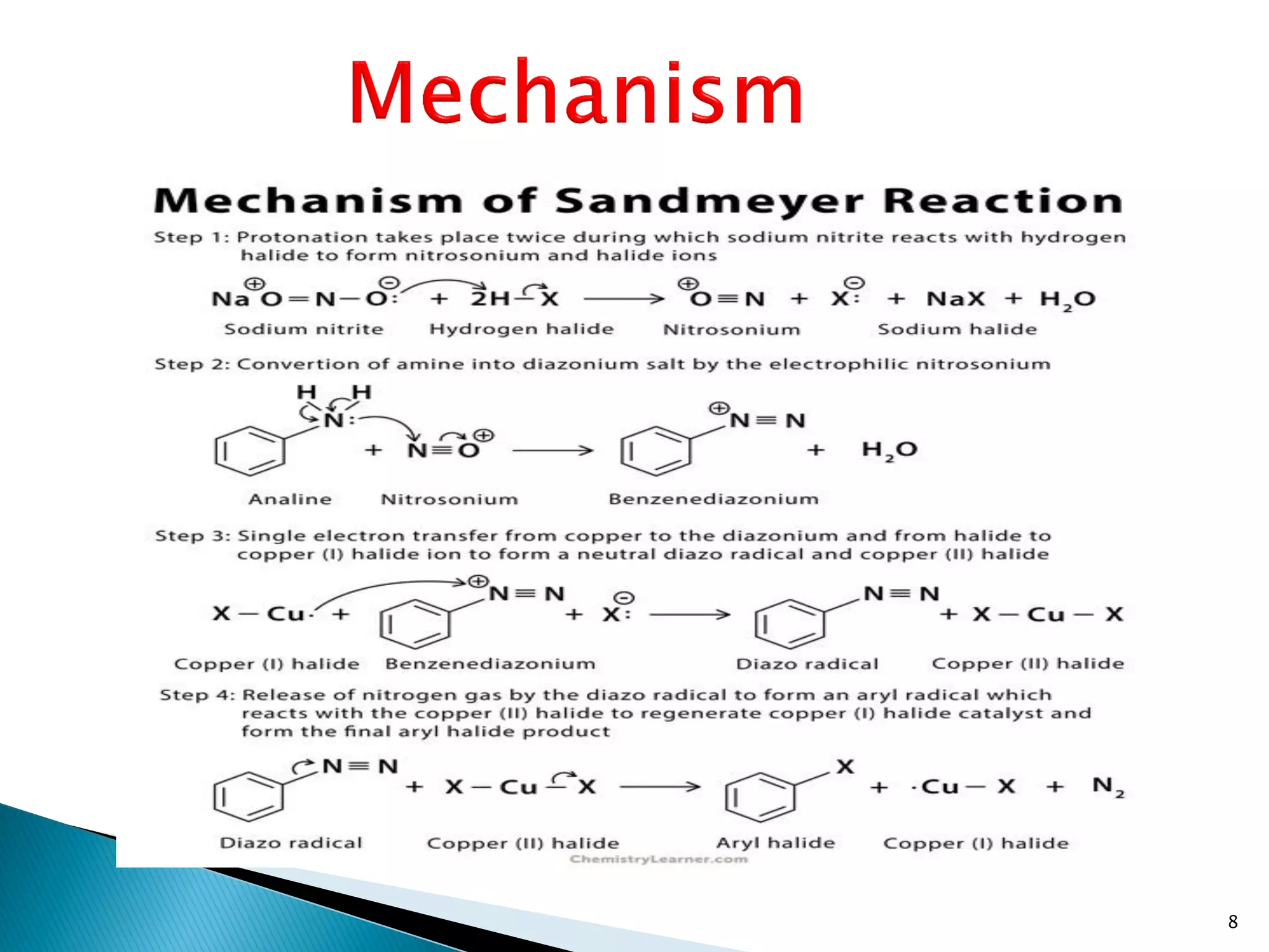 E1 &E2 mechanism, sandmeyer and benzyne mechanism | PDF