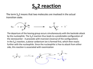 E1, E2 and SN1,SN2 Mechanisms. | PPTX