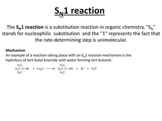 E1, E2 and SN1,SN2 Mechanisms. | PPTX