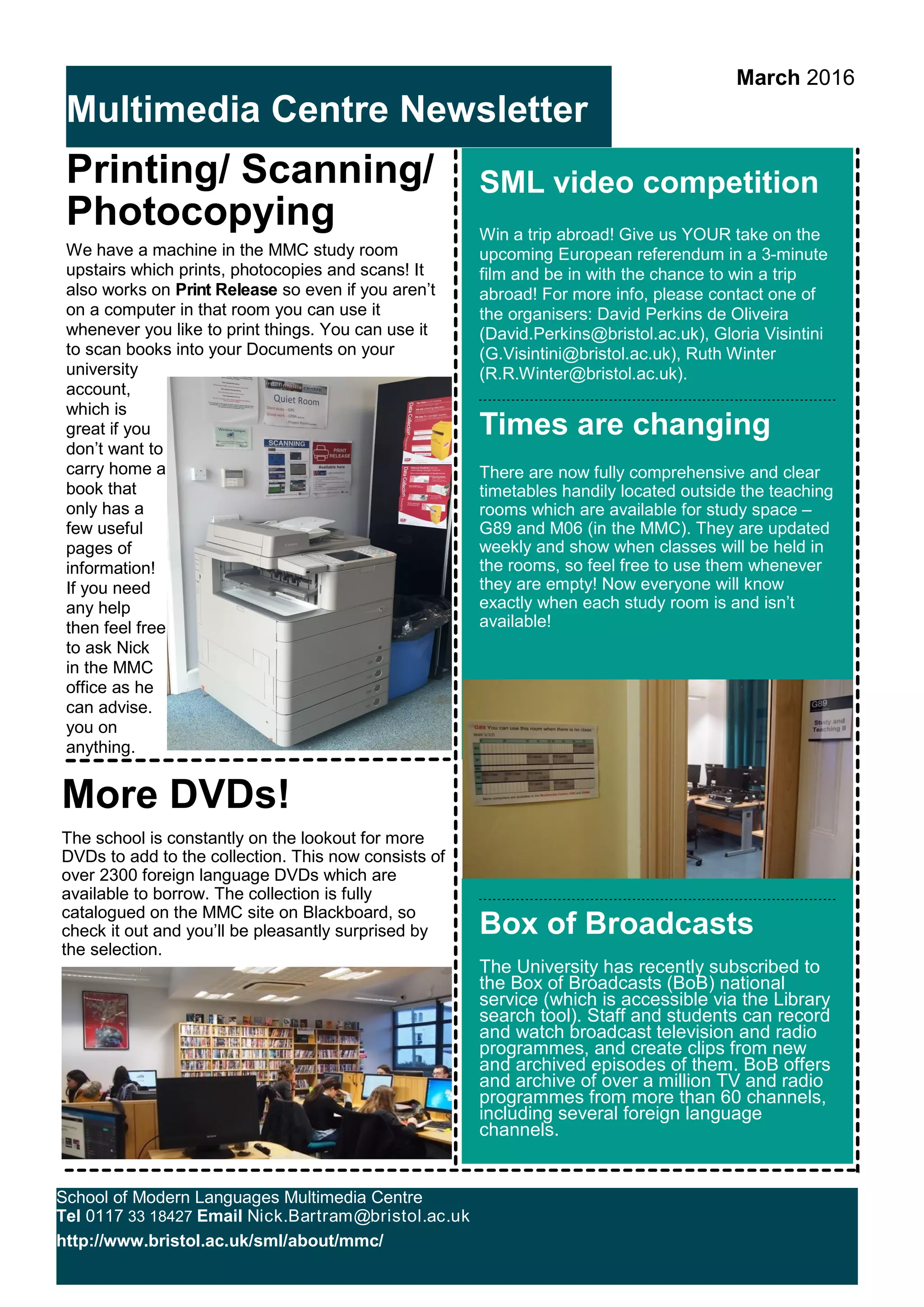 Multimedia Centre Newsletter | PDF