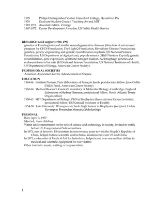 CV | DOC | Biotech and Biomedical Industry | Industries