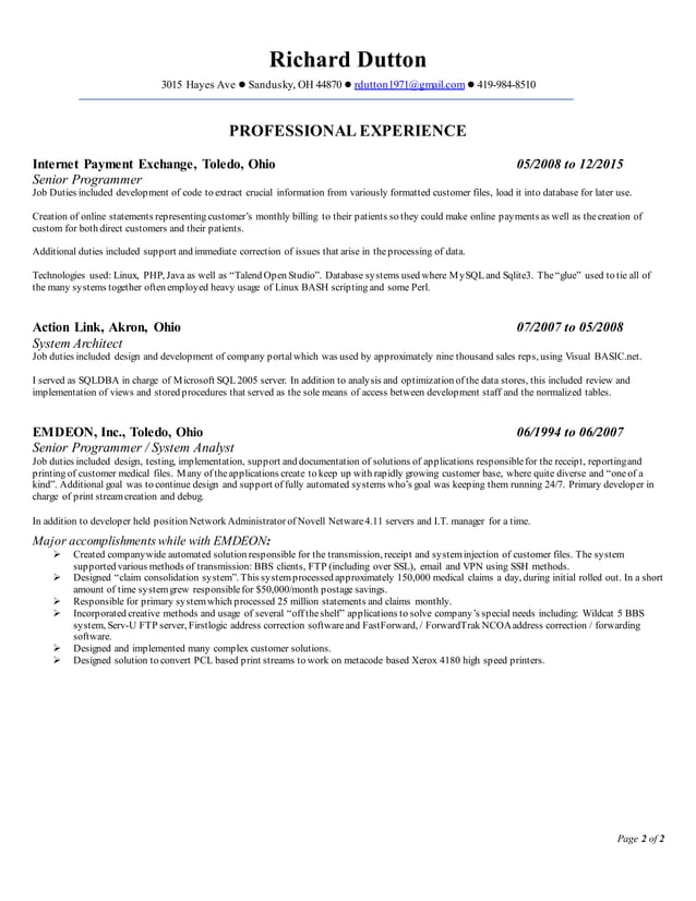 Current Resume | PDF
