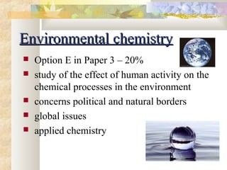 E1 environmental chemistry air pollution | PPT