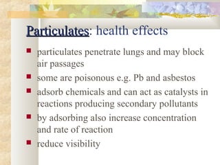 E1 environmental chemistry air pollution | PPT