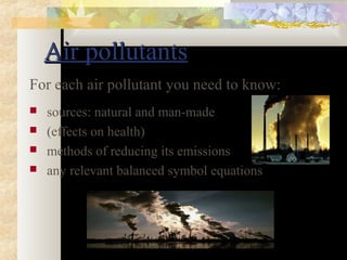 E1 environmental chemistry air pollution | PPT