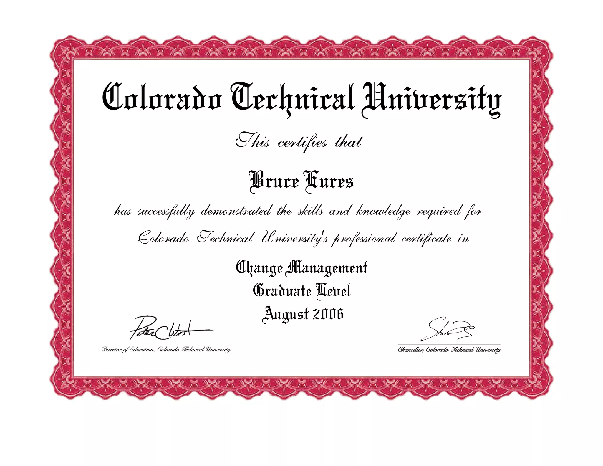CTU_Organizational_Change_Certificate_2006_BAE | PDF