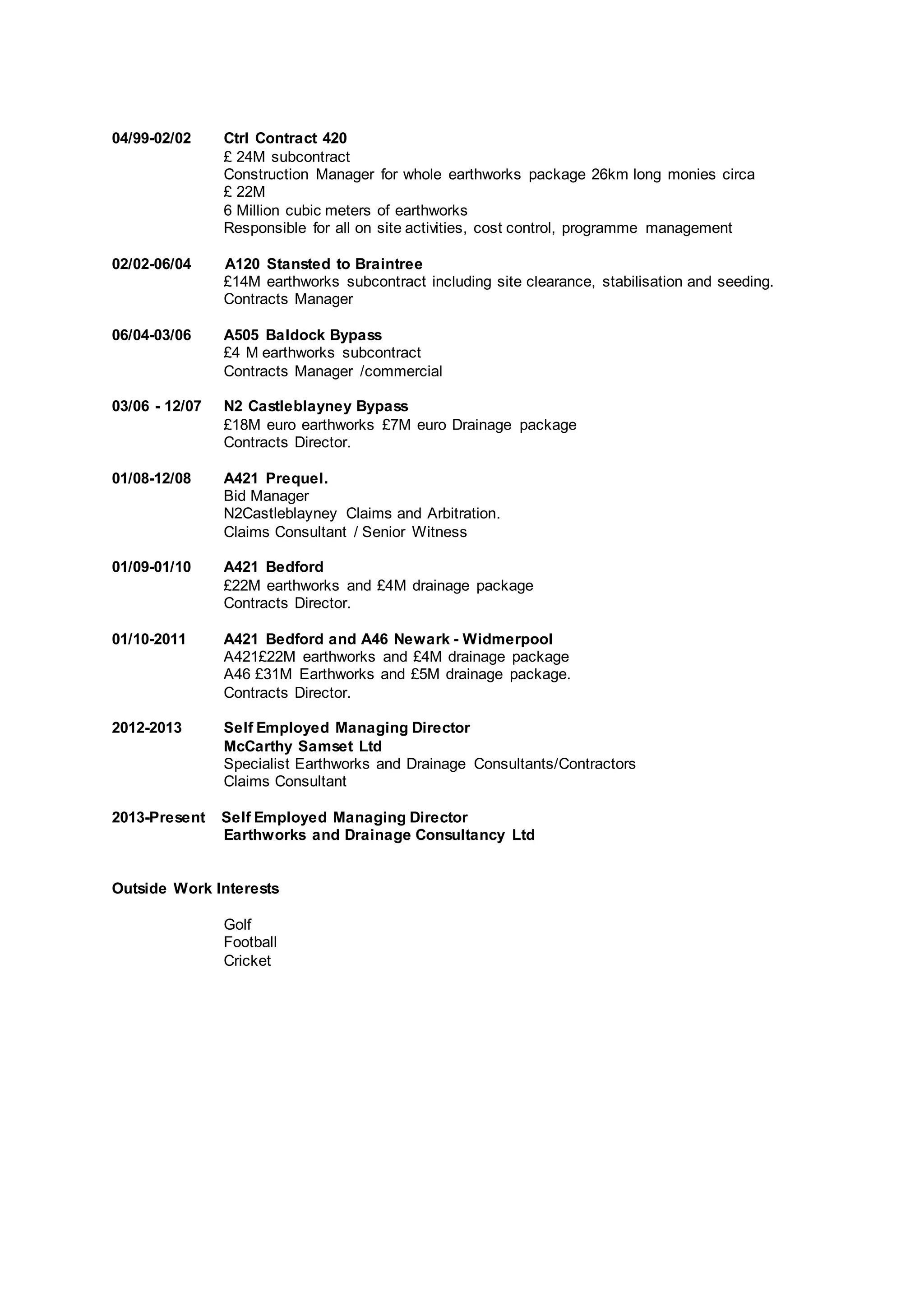 David McCarthy CV Rev 4 | DOCX