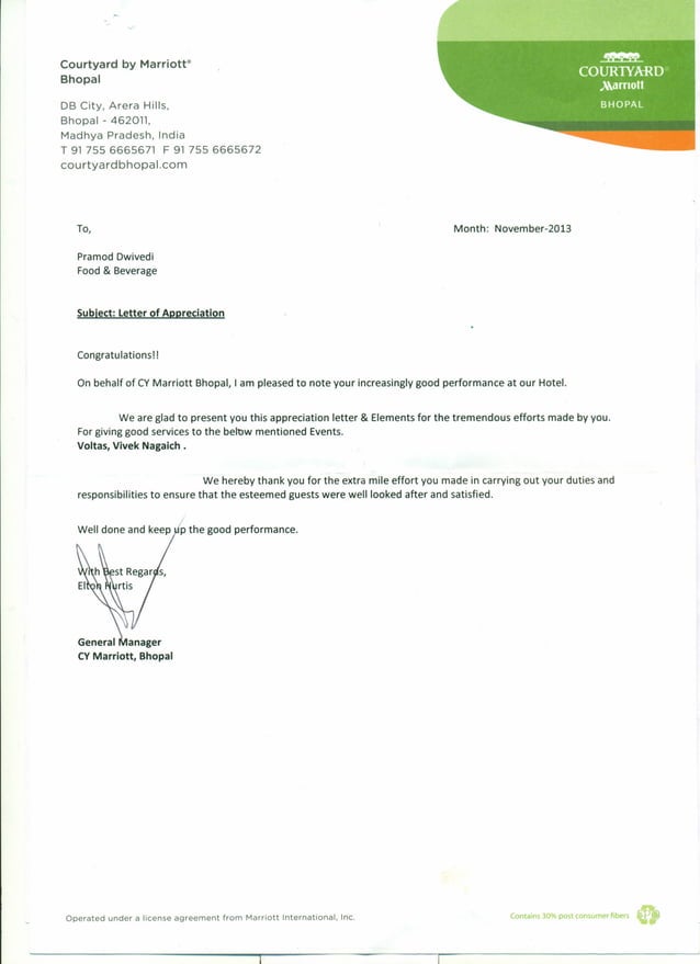 Letter of Appreciation November 2013 | PDF