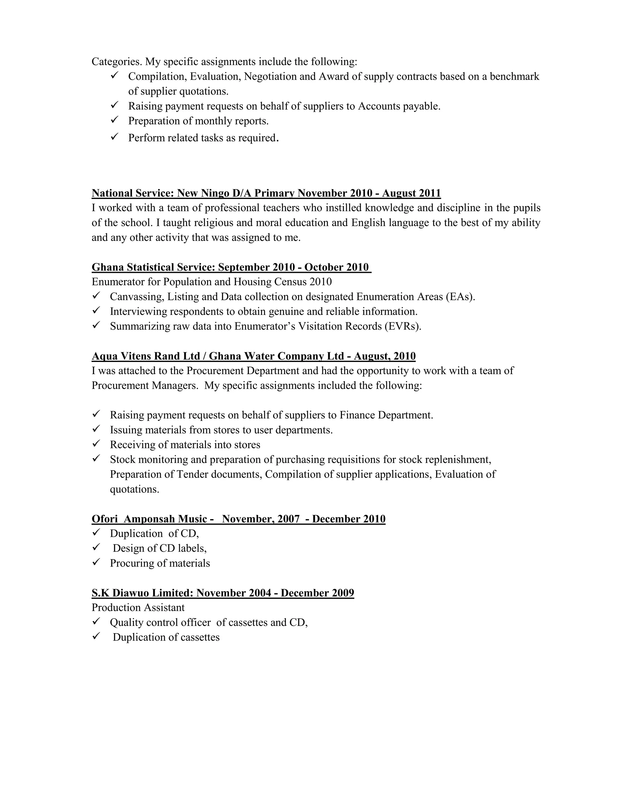 Mensah ebenezer TawiahCV | PDF