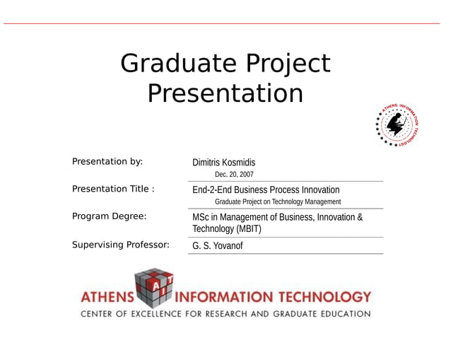 MBIT Graduate Project Presentation | PDF