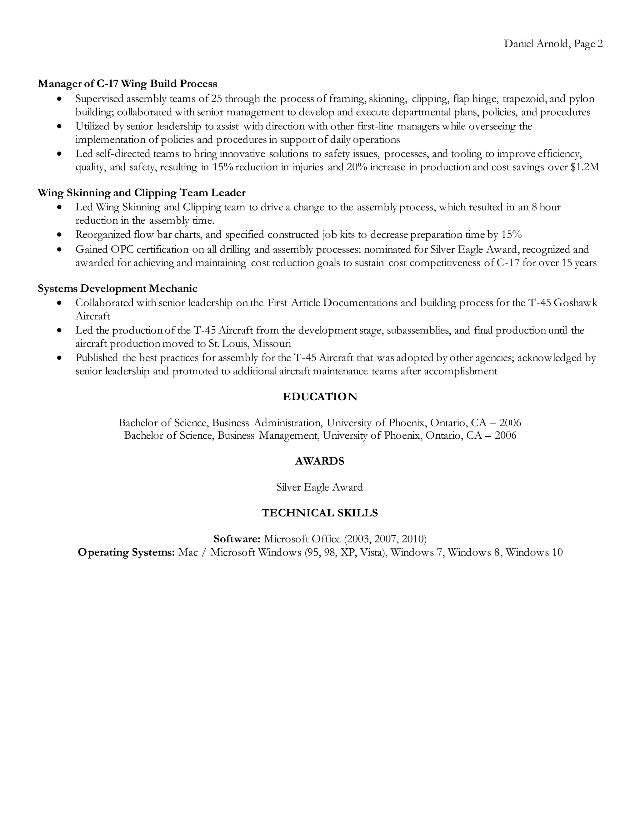 Resume1HH^JDaniel Arnold | DOCX