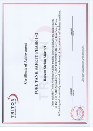 Certificates HF, FTS, EWIS | PDF