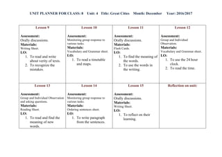 Unit planner grade 8 a (1 2-3-4) | PPT