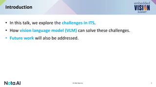 “Optimized Vision Language Models for Intelligent Transportation System ...