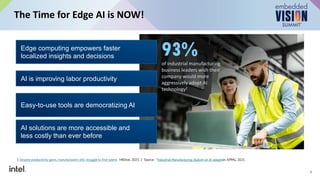 “Intel’s Approach to Operationalizing AI in the Manufacturing Sector,” a Presentation from Intel ...
