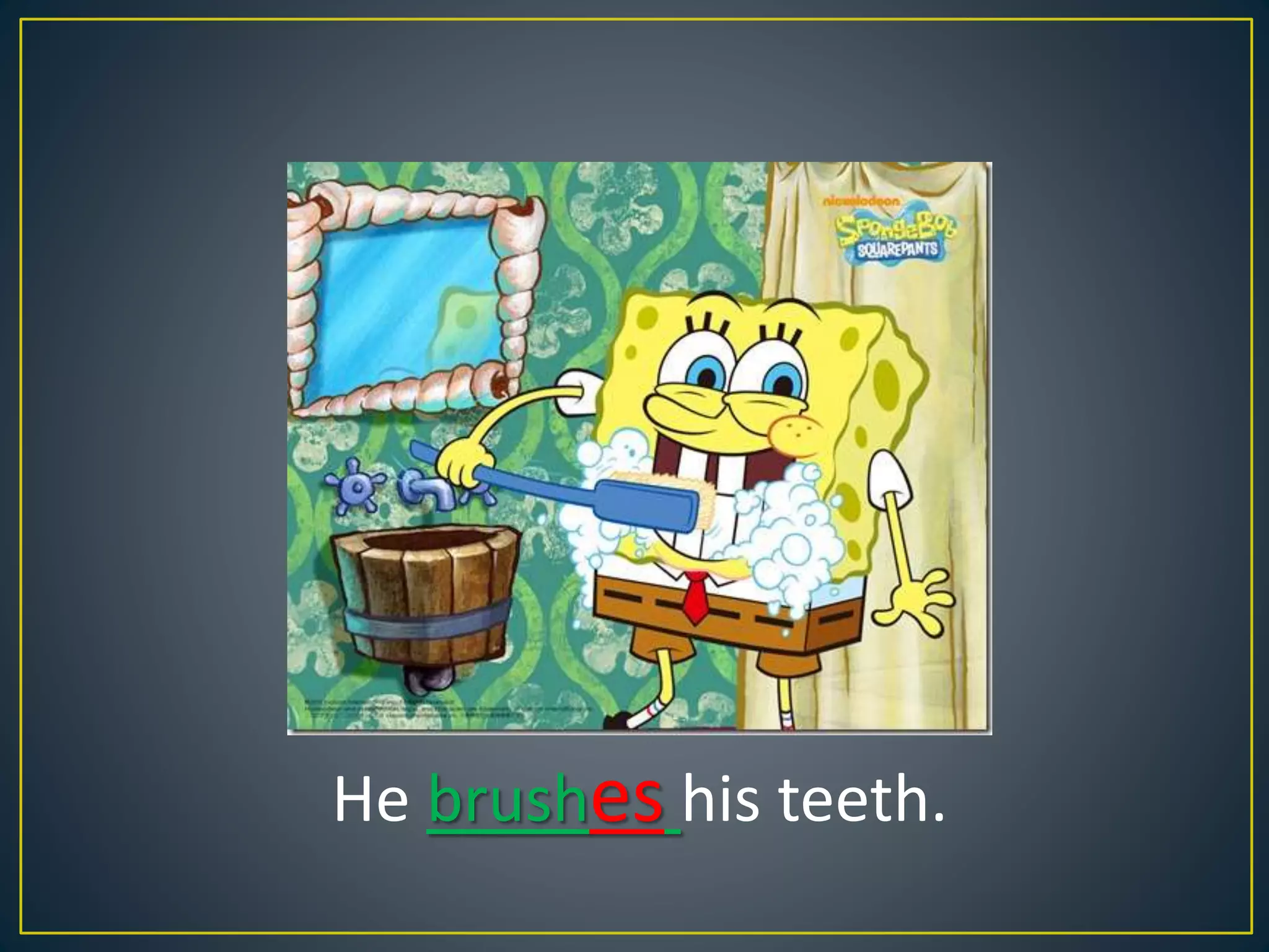 sponge bob routine THE PRESENT SIMPLE TENSE | PPT