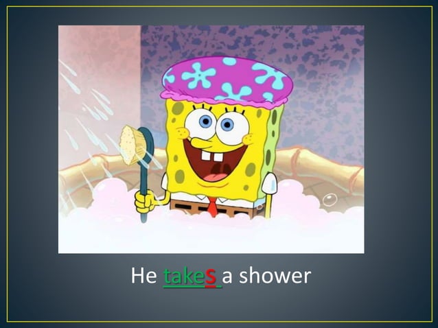 sponge bob routine THE PRESENT SIMPLE TENSE | PPT
