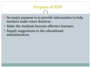 Introduction to EDP by Mostafa Ewees | PPT