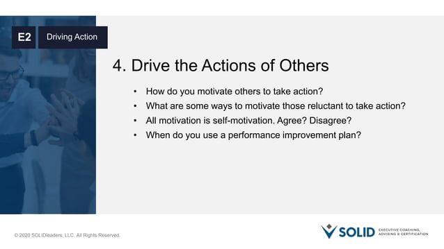 Executive Execution - E2: Driving Action | PPT