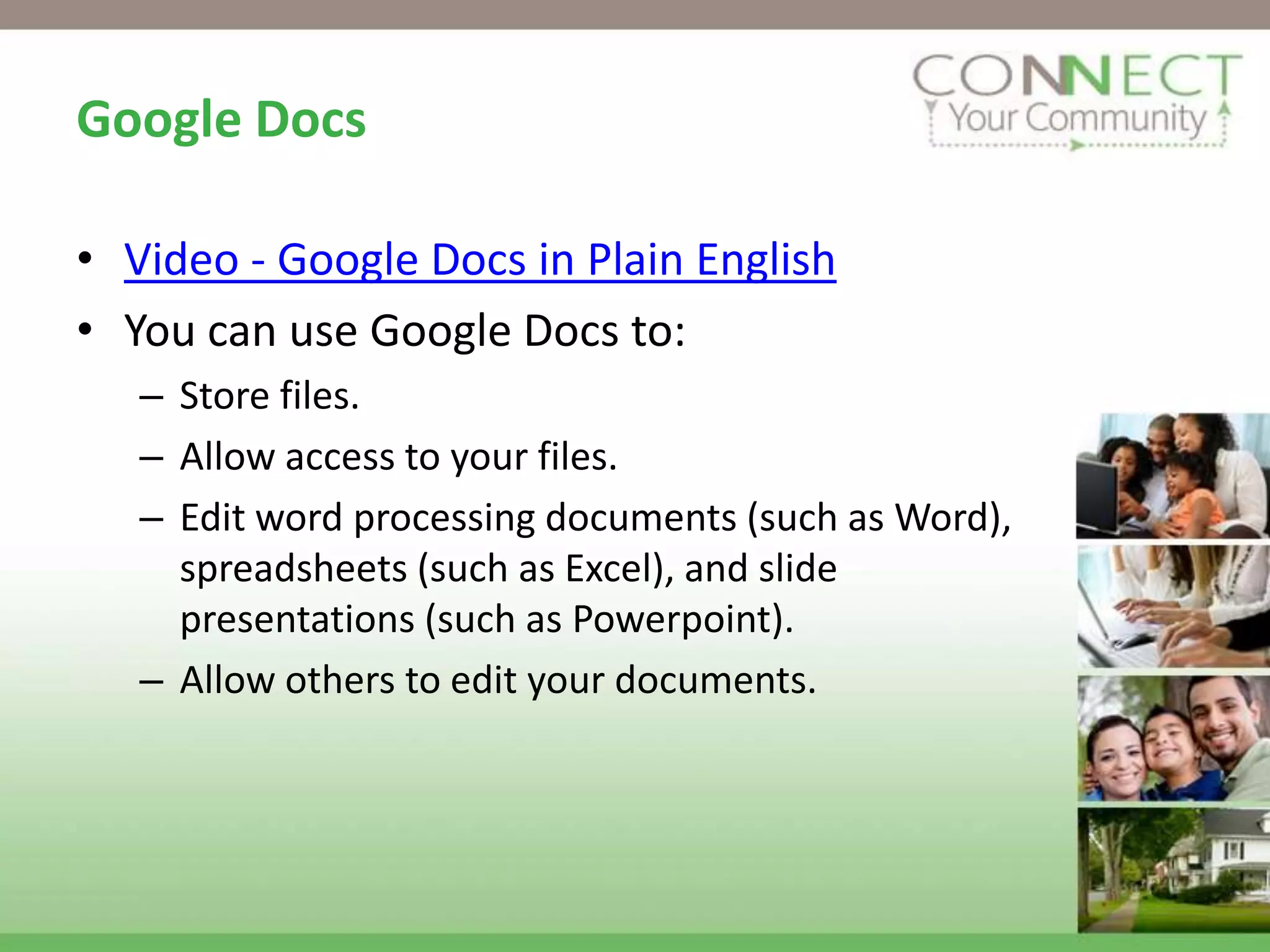 E2 module google docs and calendar | PPTX
