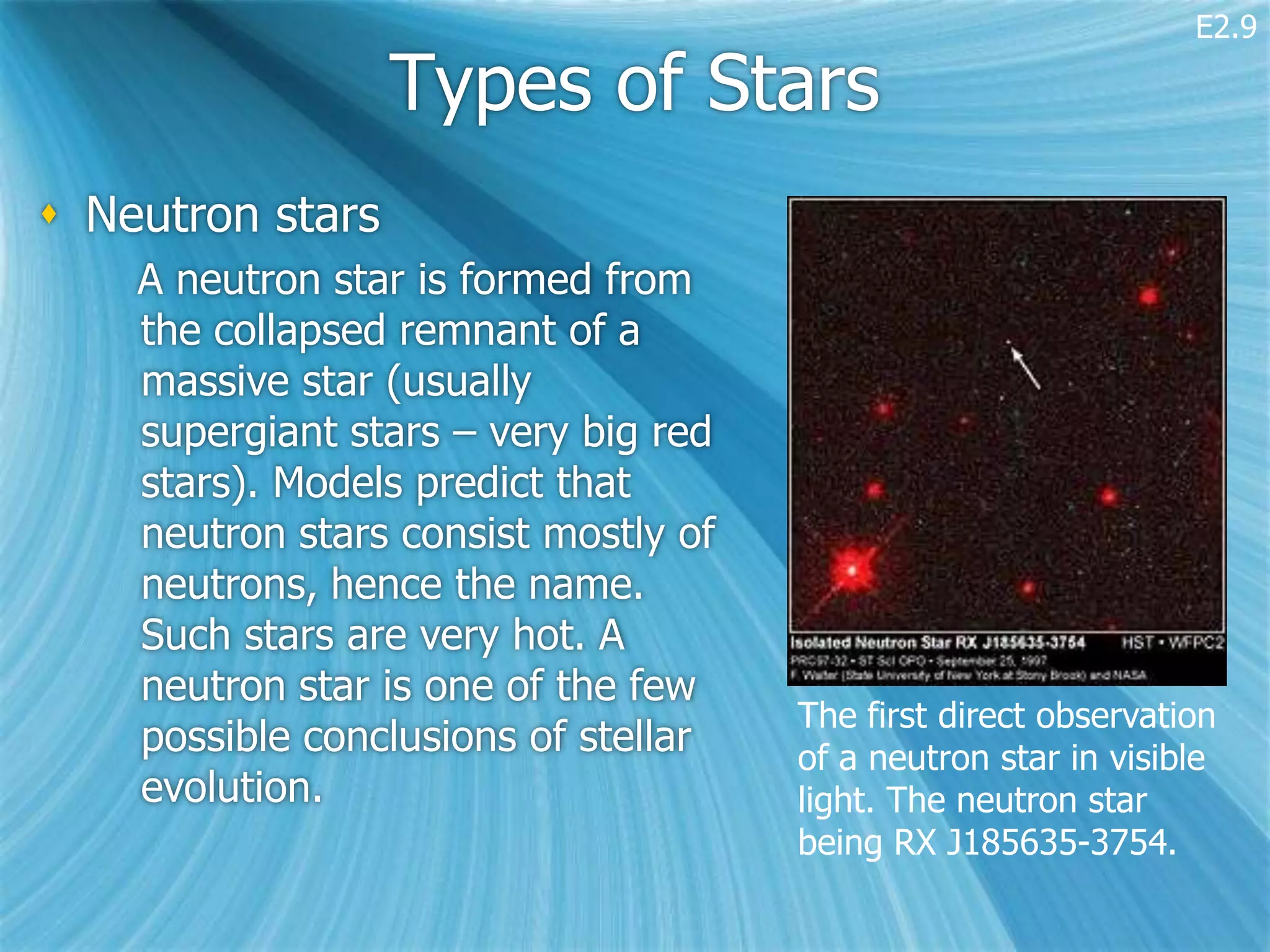E2 - Types of Star & HR Diagram | PPTX