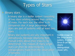 E2 - Types of Star & HR Diagram | PPTX