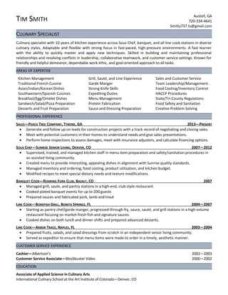 Tim Smith Resume | DOC