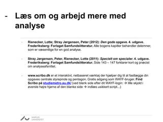 E2014 StuDIY Lynoplæg analyse | PPT
