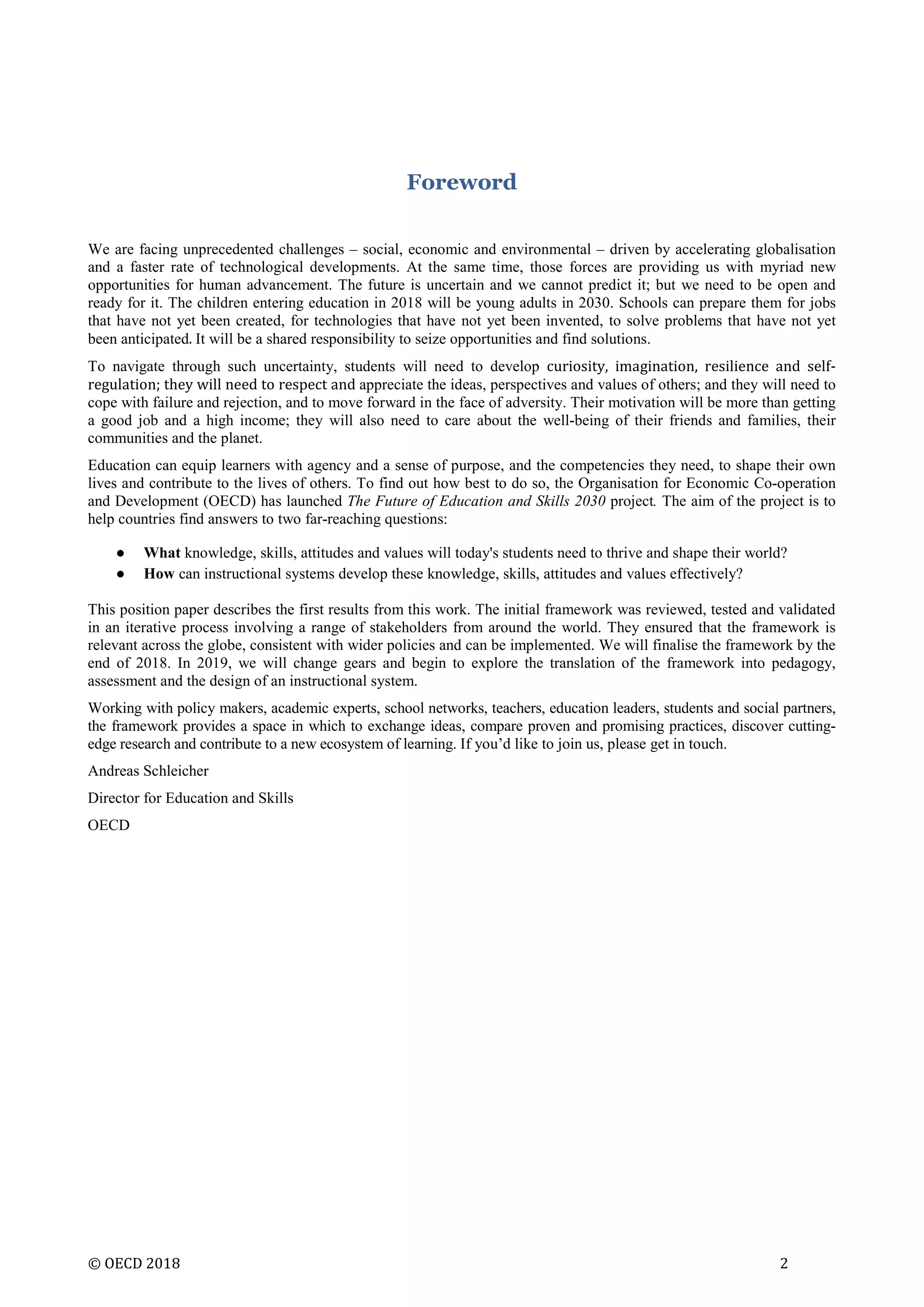 The future of education and skills Education 2030 | PDF