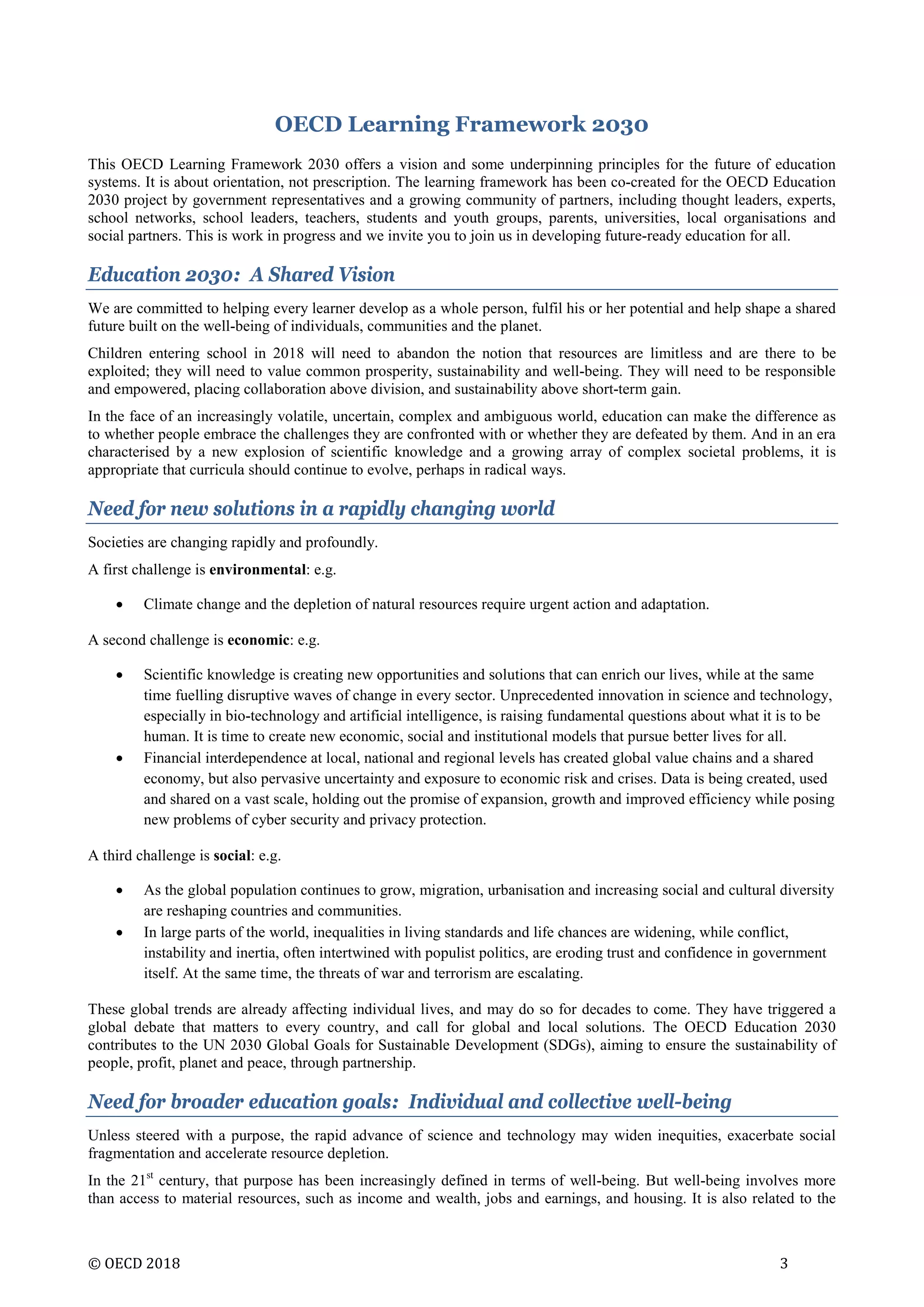 The future of education and skills Education 2030 | PDF