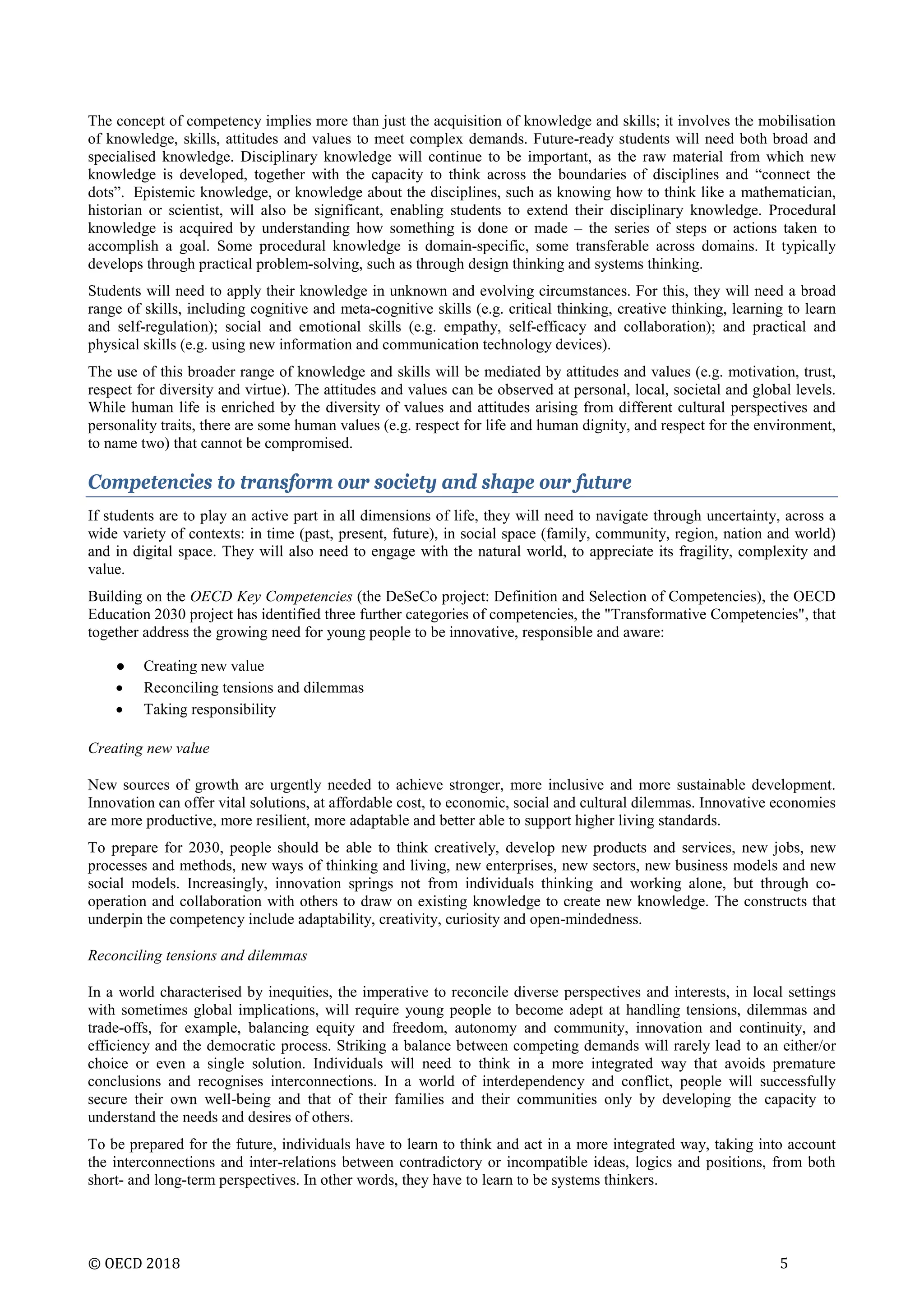 The future of education and skills Education 2030 | PDF