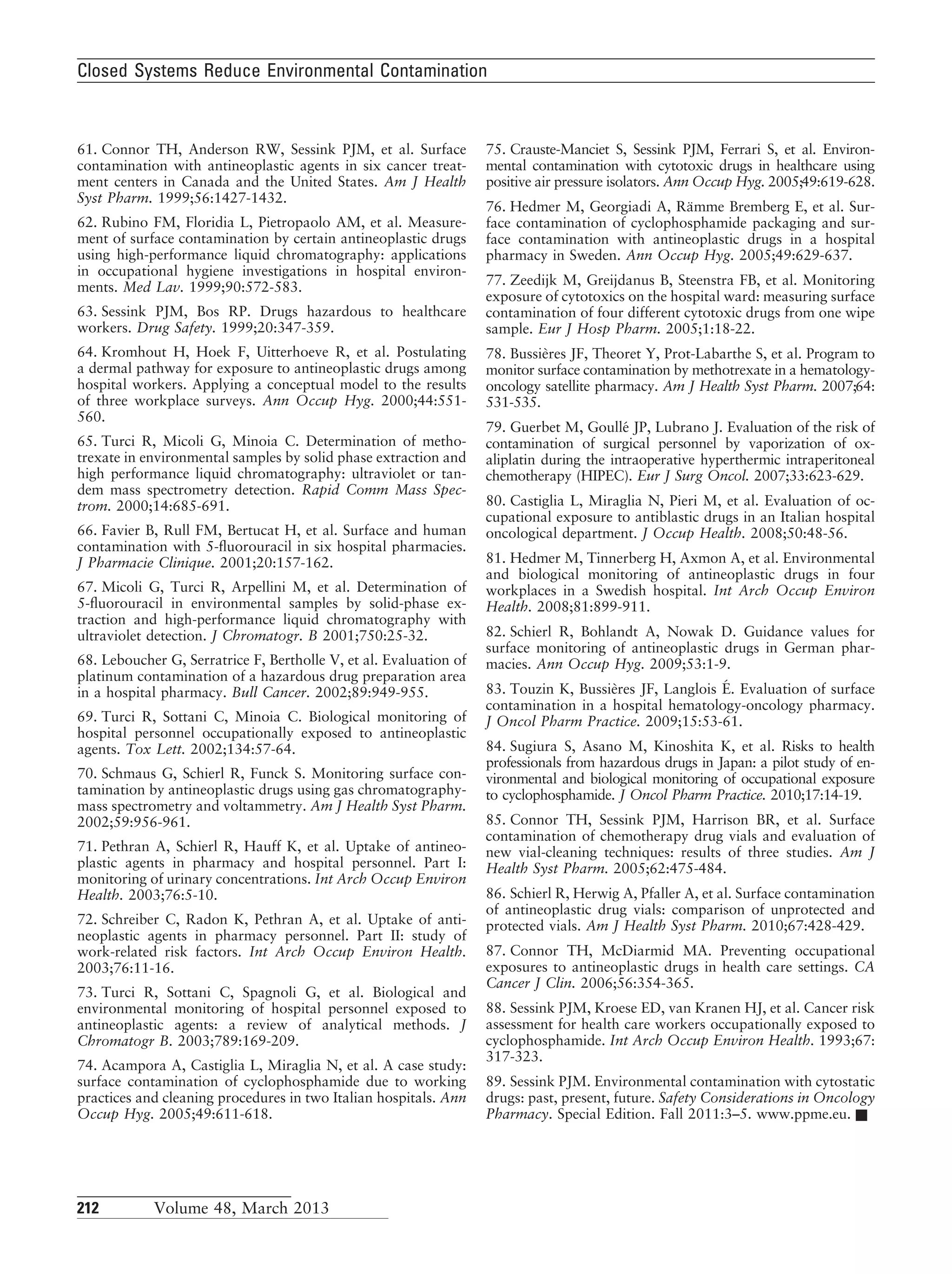 Reduction in surface contamination | PDF