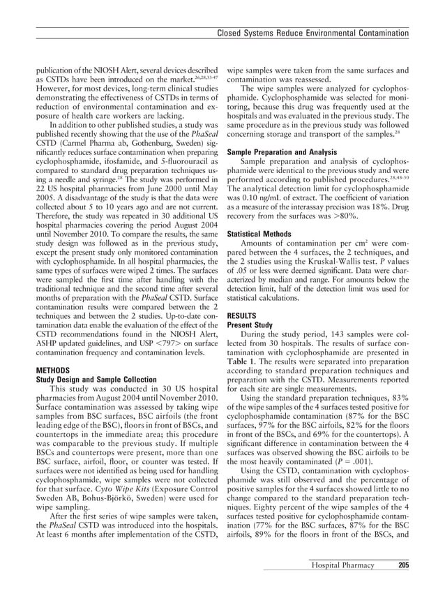 Reduction in surface contamination | PDF