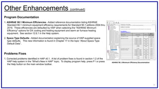 Hourly Analysis Program v6.2 New Features and Enhancements Guide | PDF
