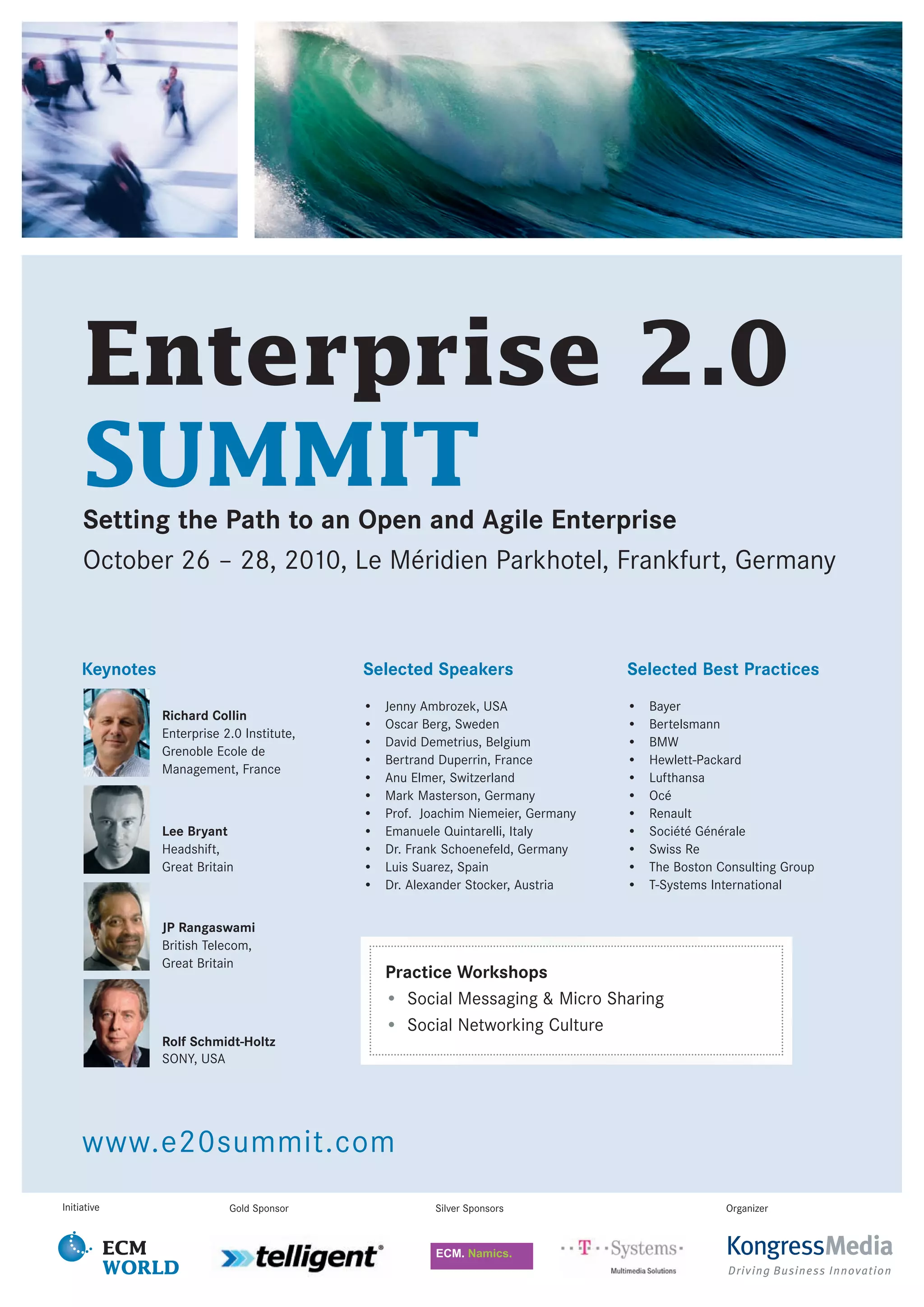 Enterprise 2.0 SUMMIT Conference Flyer | PDF