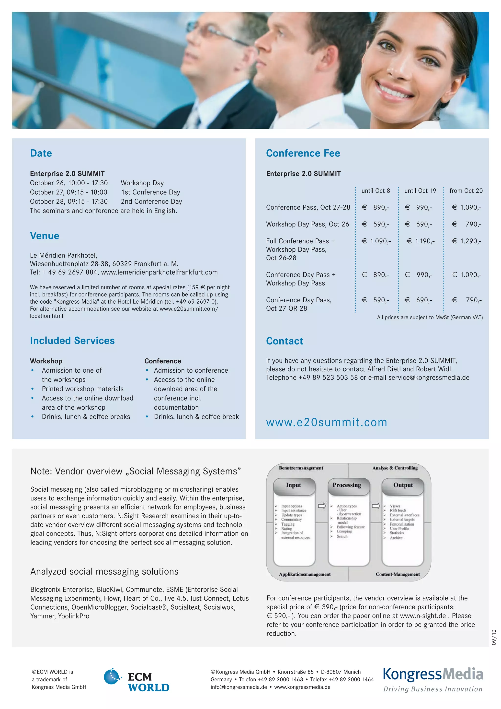 Enterprise 2.0 SUMMIT Conference Flyer | PDF