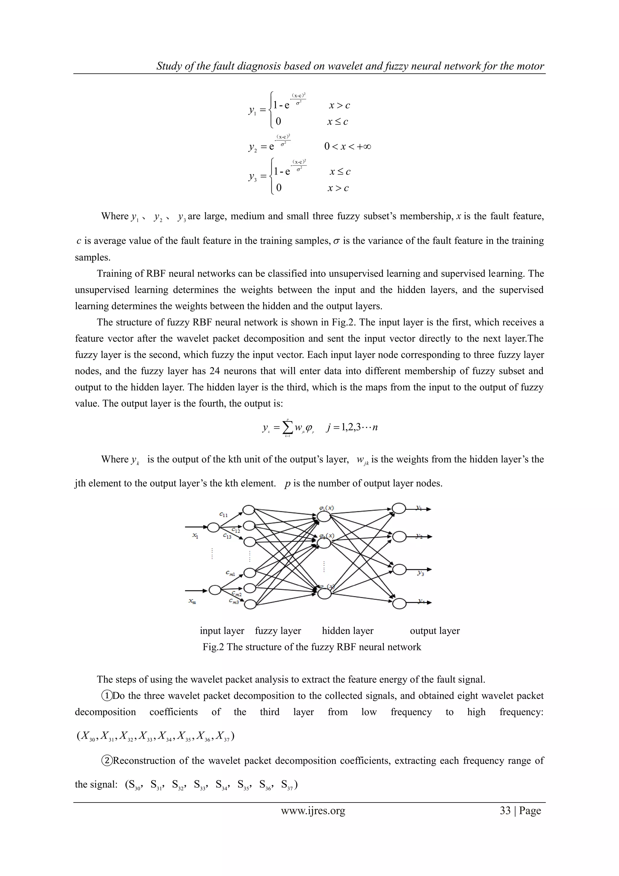 Study Of The Fault Diagnosis Based On Wavelet And Fuzzy Neural Network For The Motor | PDF ...