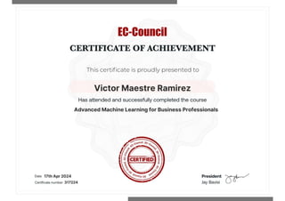 Advanced Machine Learning for Business Professionals | PDF