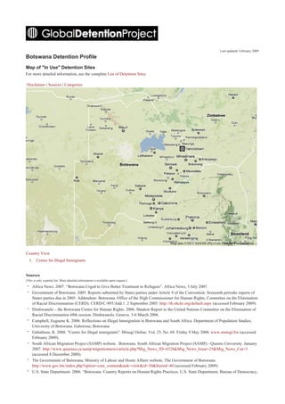 Botswana_Detention_Profile_2009_01 | PDF | Adoption and Fostering ...