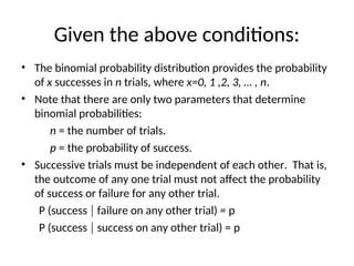 Probability and binomial distribution in maths | PPT
